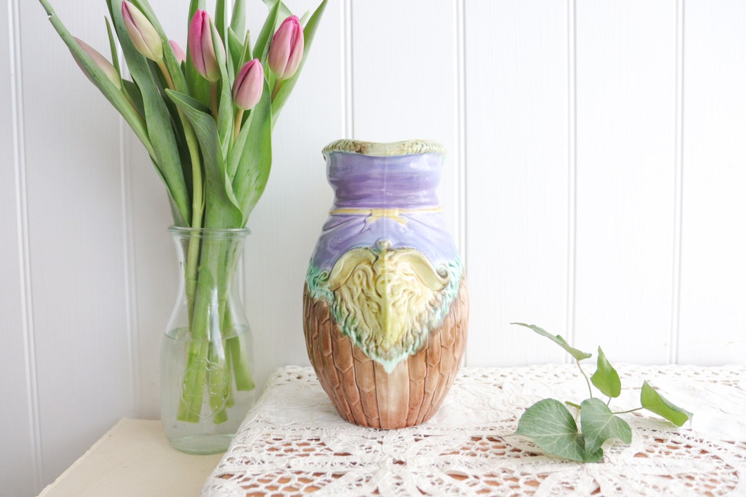 Majolica Jug French Majolica Ram's Head Jug Antique - Etsy