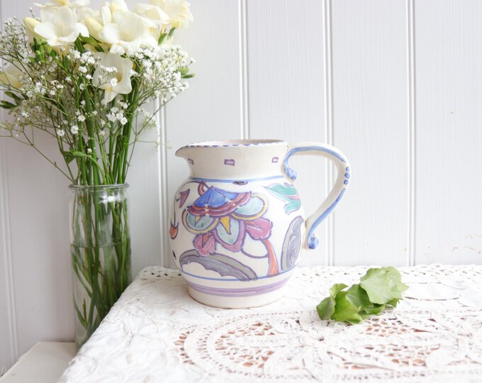 Vintage Honiton Jacobean Pitcher Jug - Etsy
