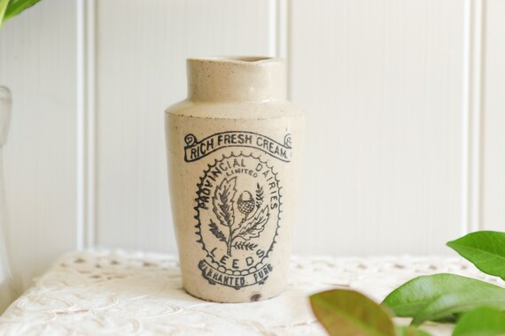 Antique Provincial Dairies Leeds Rich Fresh Cream Jar - Etsy