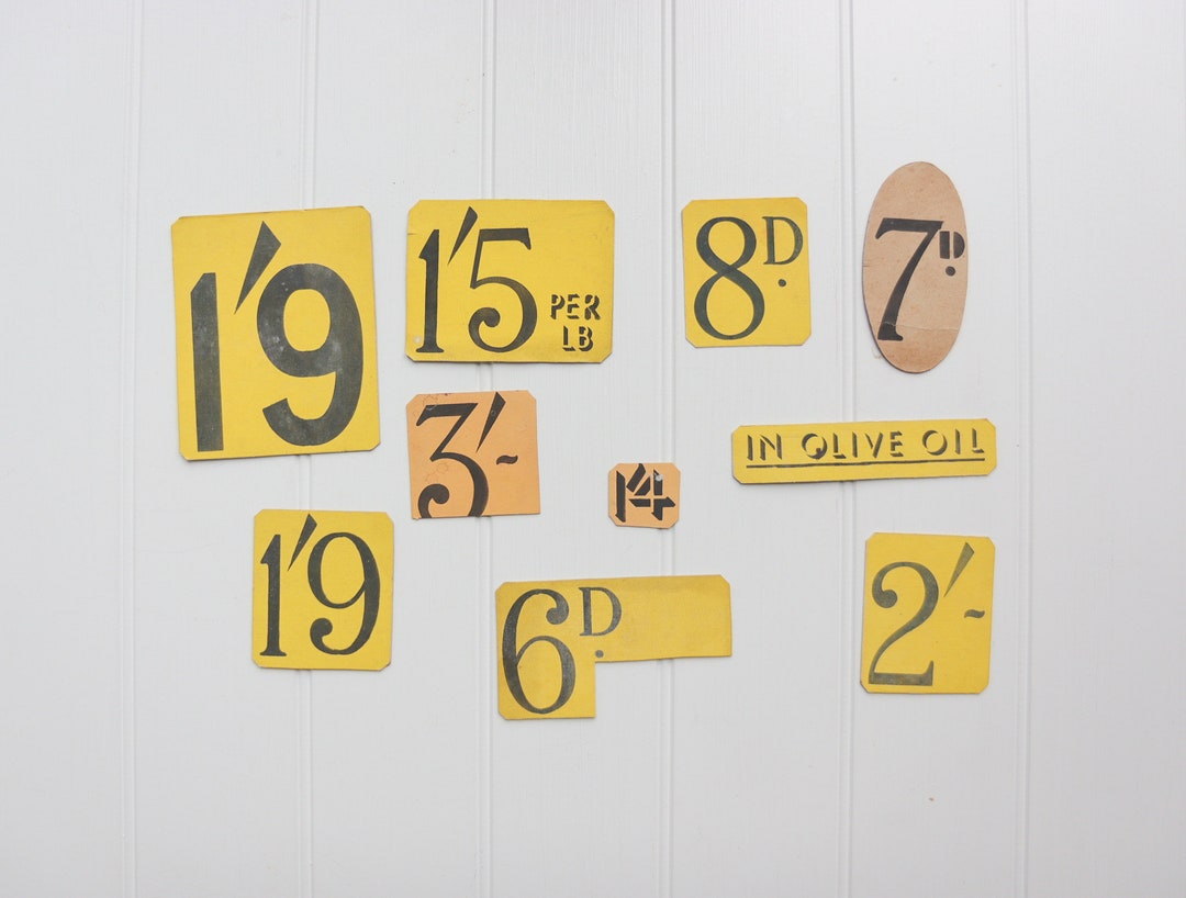 Vintage Shop Price Tag Cards for Display Sold as a Set of 10 - Etsy UK