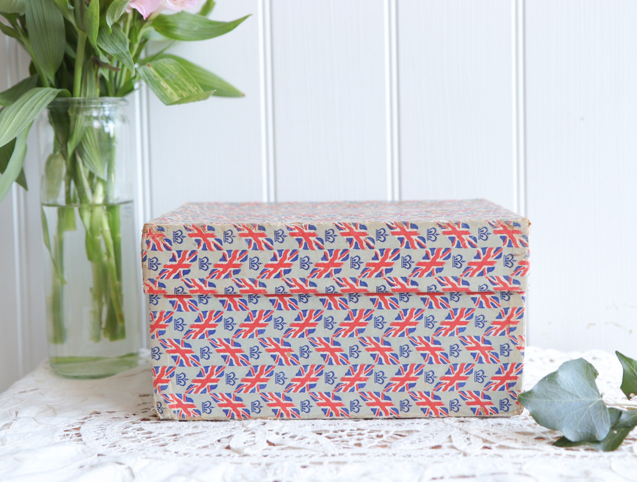 Vintage Union Jack Storage Box - Etsy