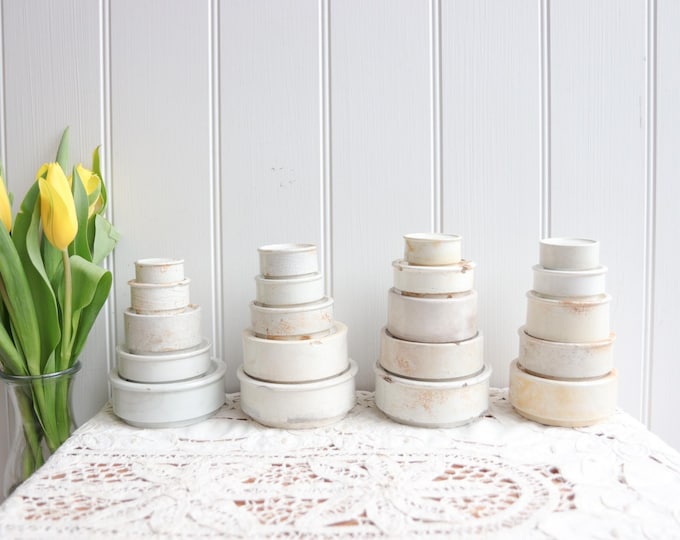 Antique Ironstone Stack of Pots 5 in a Set 4 Stacks Available. - Etsy
