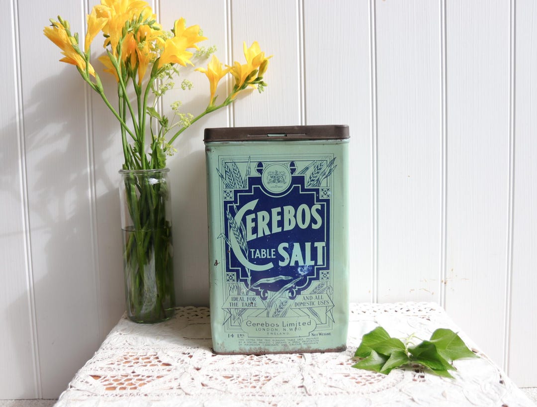 Vintage Cerebos Table Salt Tin - Etsy