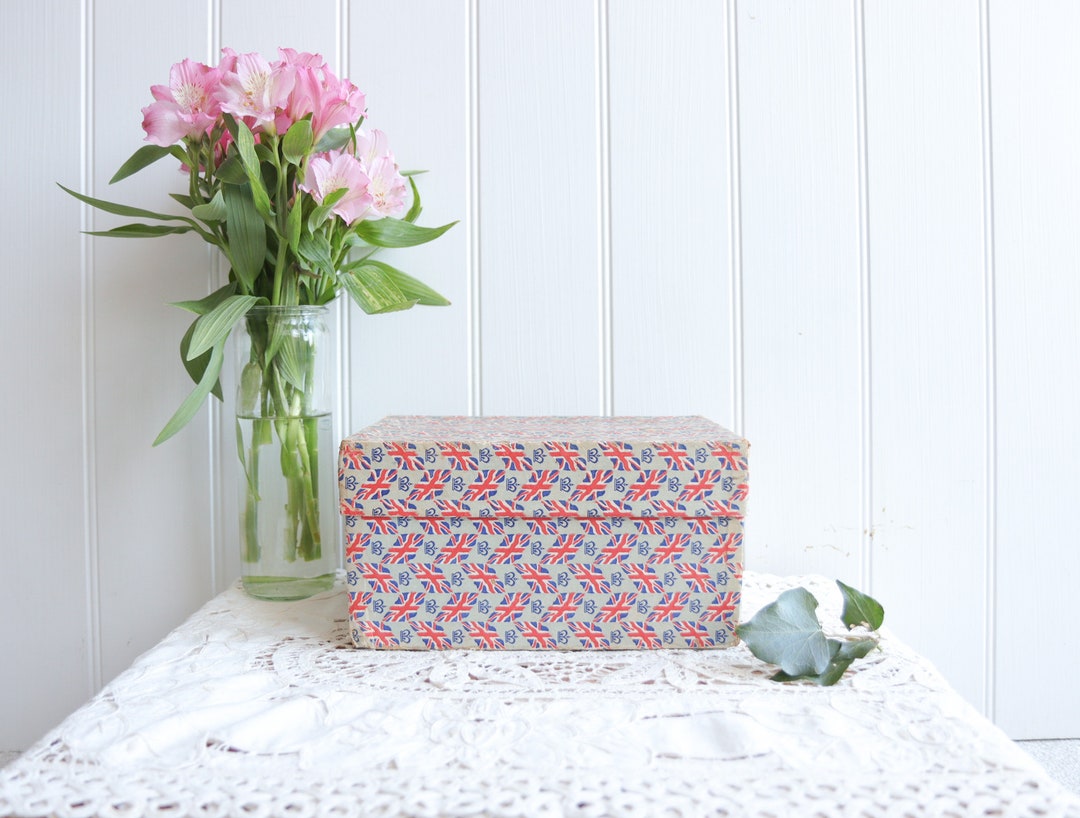 Vintage Union Jack Storage Box - Etsy