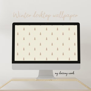 Minimal Winter Desktop Wallpaper | Neutral Desktop Background | Winter ...