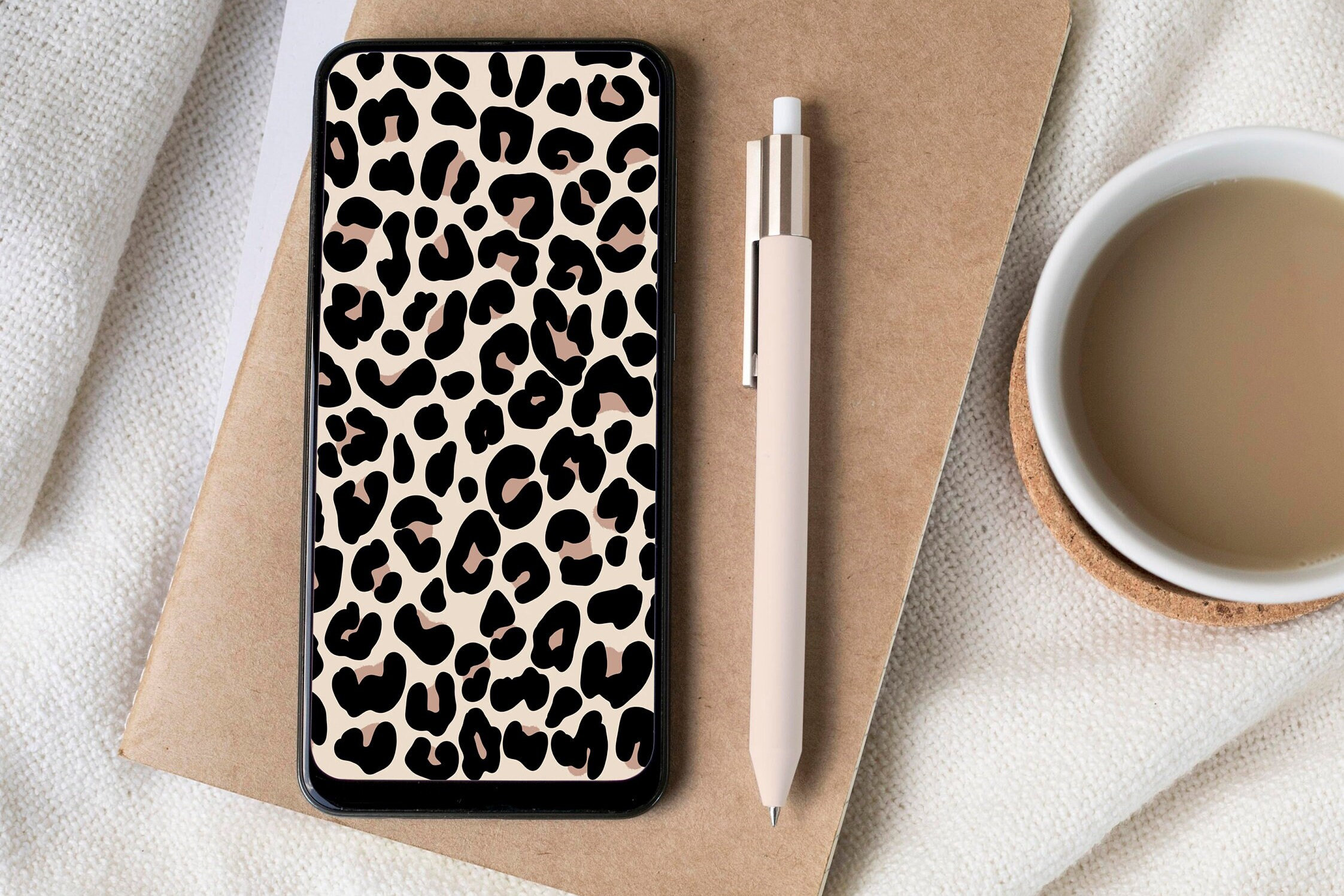 Leopard Iphone Wallpaper Animal Print Lock Screen Abstract - Etsy UK