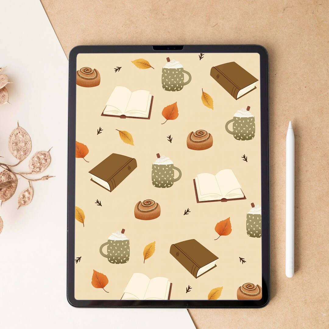 Autumn Aesthetic iPad Wallpaper Book Love Tablet Background Autumn iPad ...
