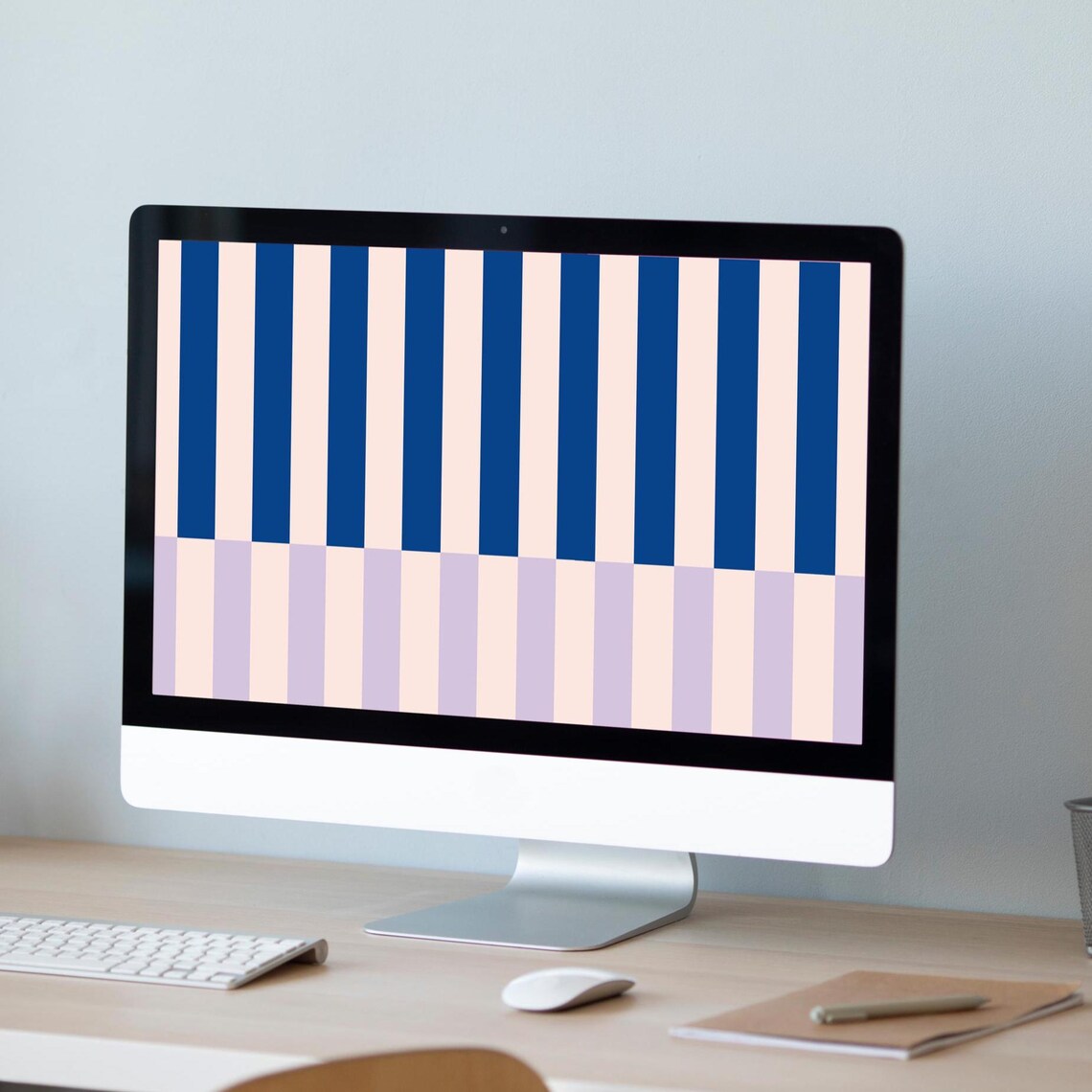 Minimal Desktop Wallpaper | Cute Desktop Background | Stripes Laptop ...