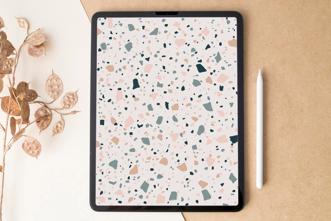 Boho iPad Background | Terrazzo Tablet Wallpaper | Trendy iPad Lock ...
