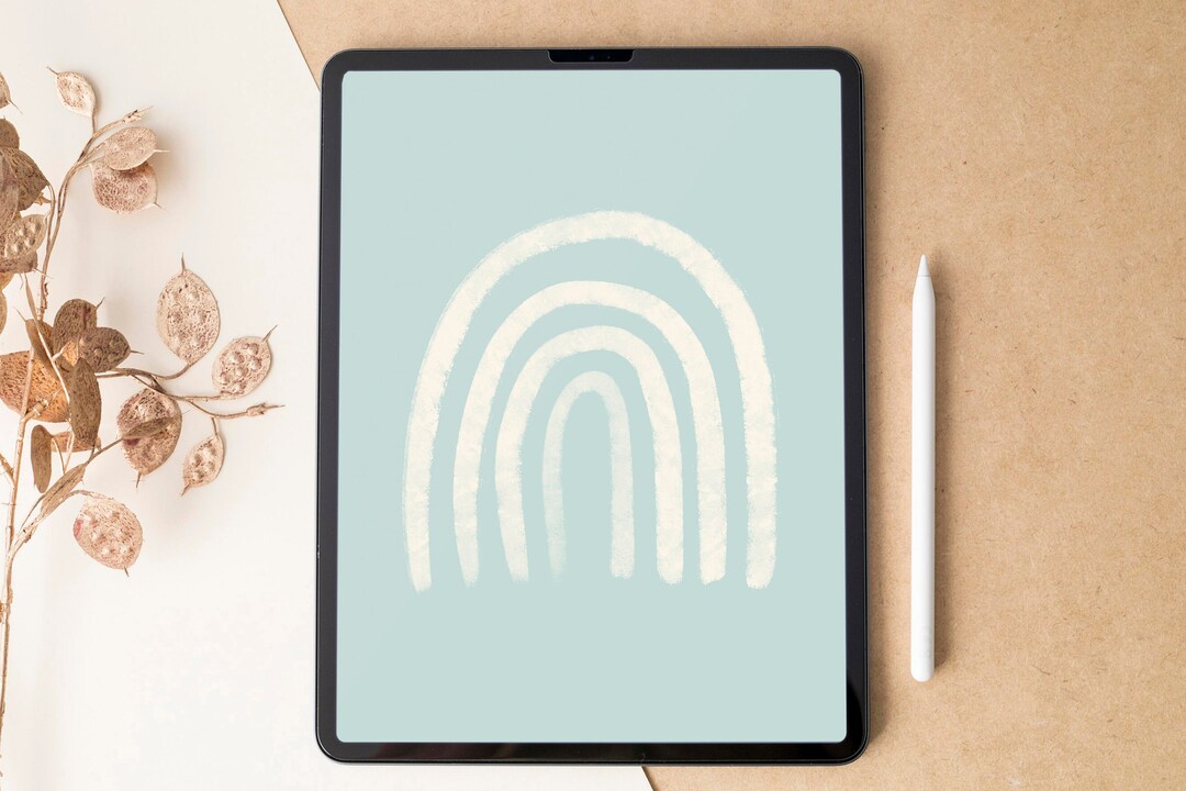Boho Rainbow iPad Lock Screen | Tablet Wallpaper | iPad Boho Wallpaper ...