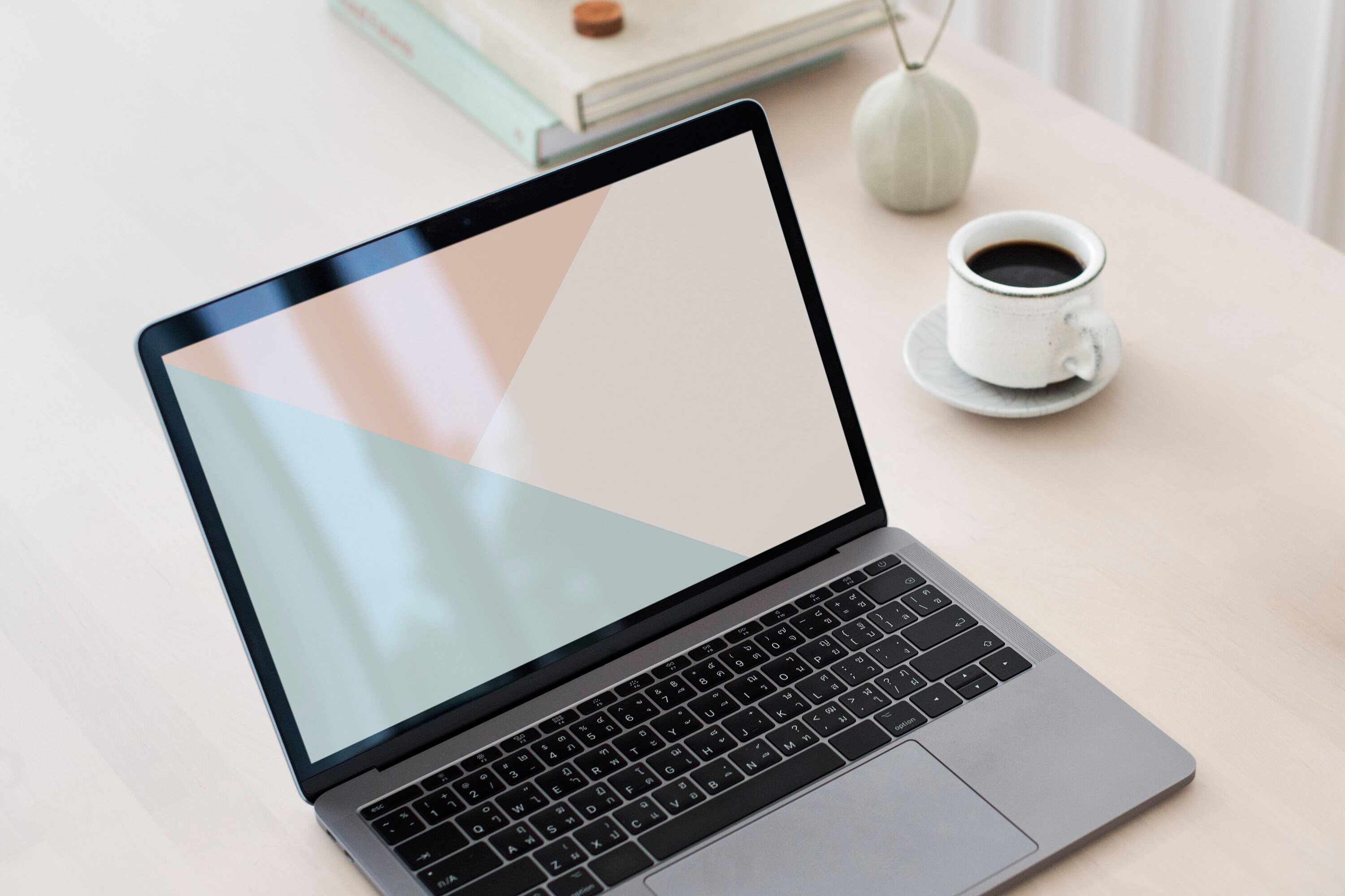 Color Block Desktop Wallpaper Pastels Laptop Background - Etsy