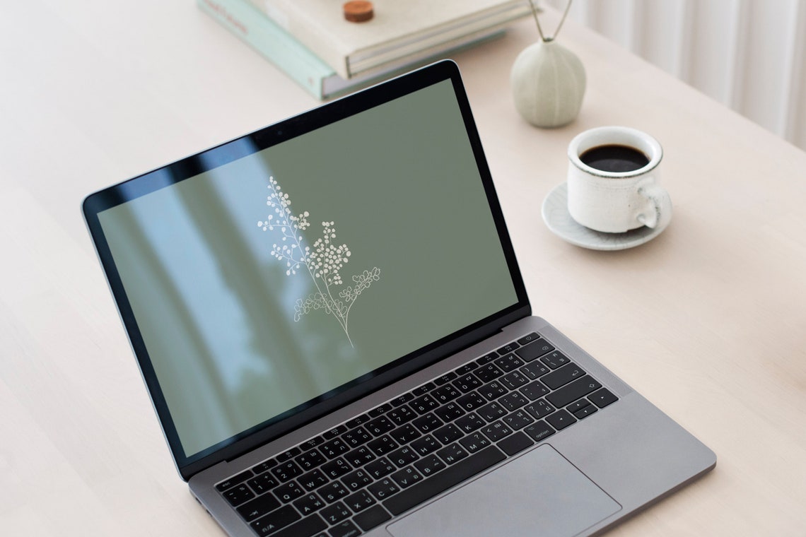 Earthy Desktop Background | Minimal Desktop Wallpaper | Botanical ...