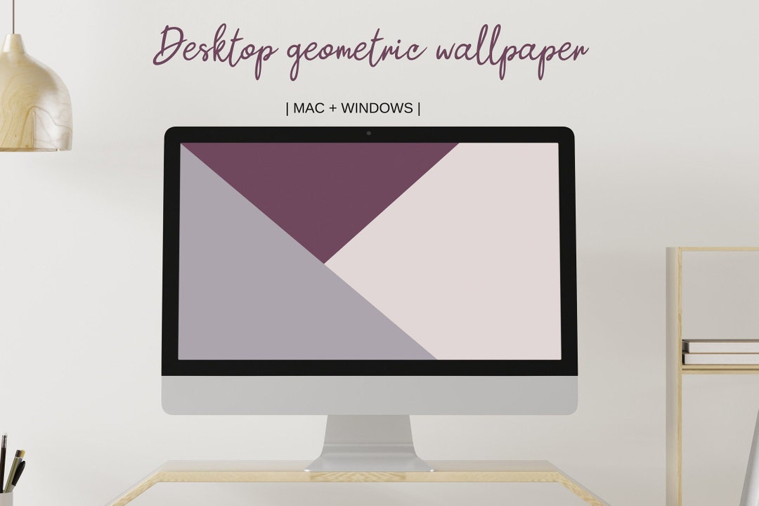 Color Block Desktop Wallpaper Minimal Purple Desktop Background Trendy ...