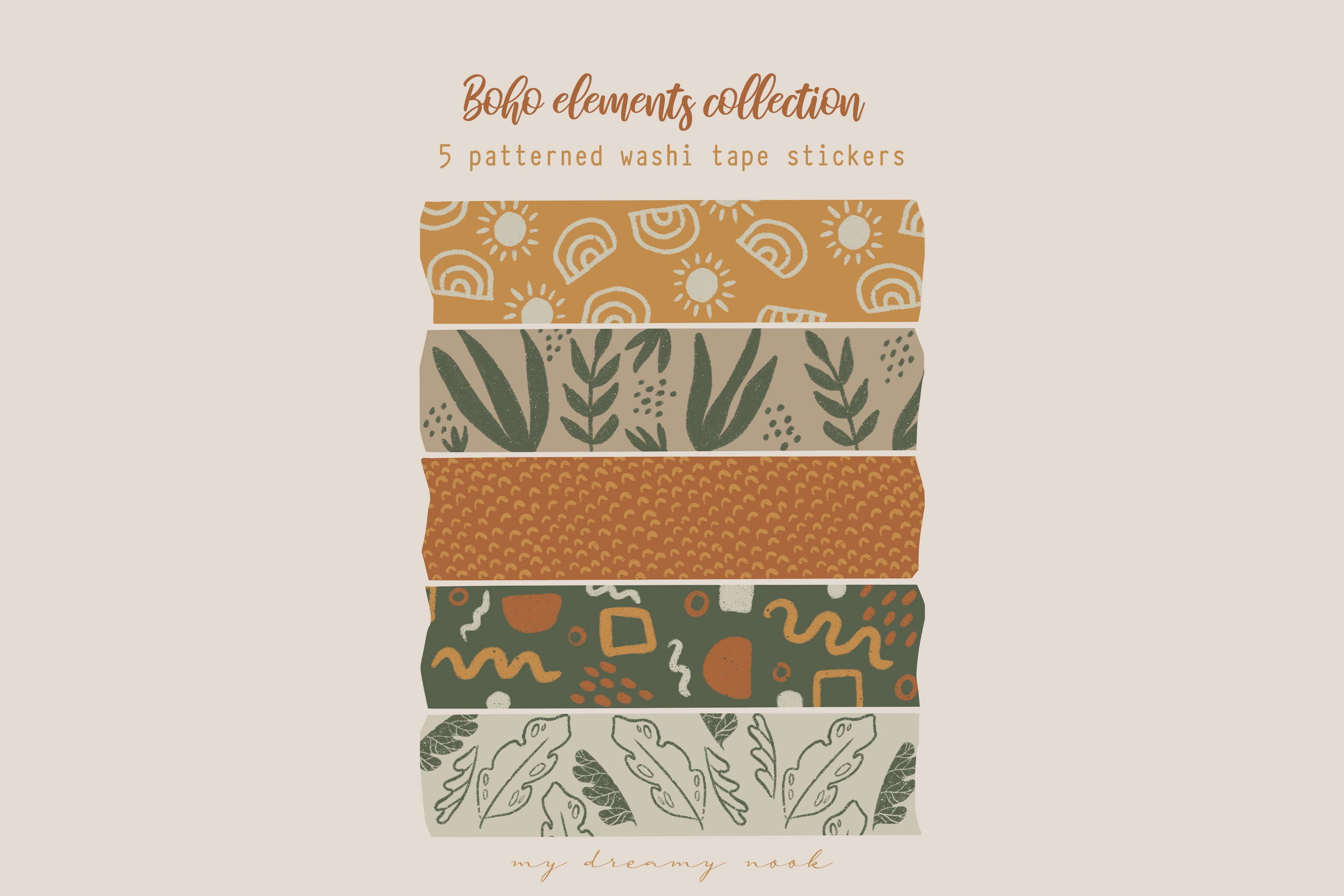 Abstract Digital Stickers Digital Planner Washi Tape - Etsy