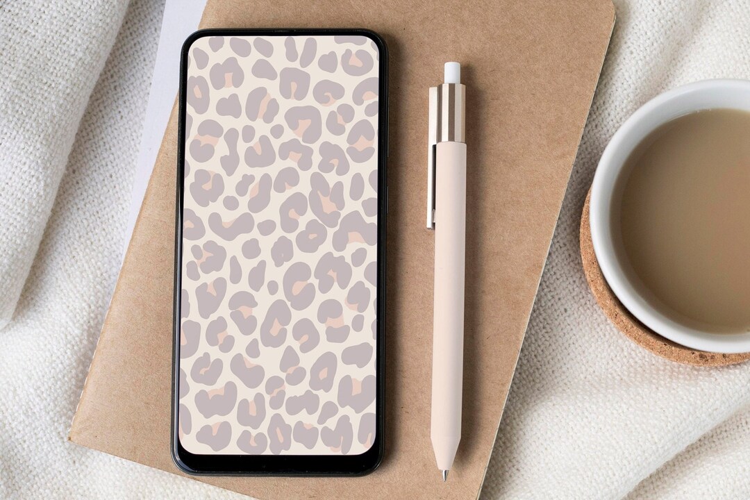Leopard Print Phone Wallpaper: Cheetah Animal Print Lock Screen - Etsy