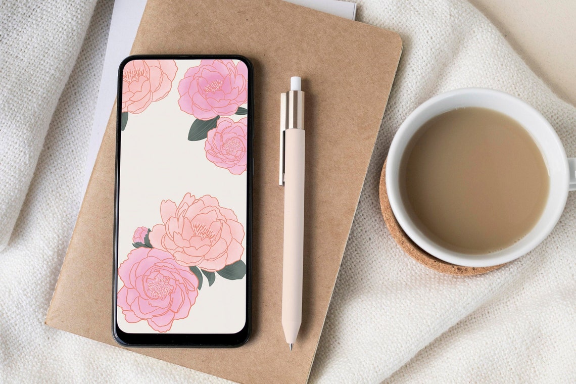 Peonies Phone Wallpaper | Floral Lock Screen Iphone, Android | Pastel ...
