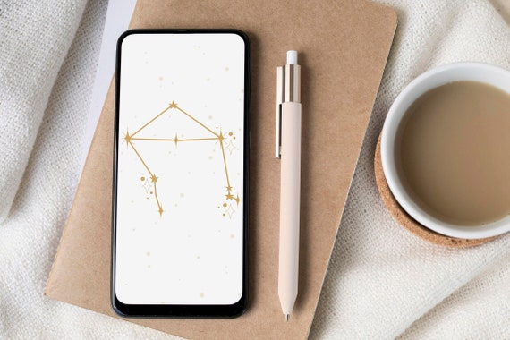 Libra Phone Wallpaper Zodiac Sign Lock Screen Astrology - Etsy