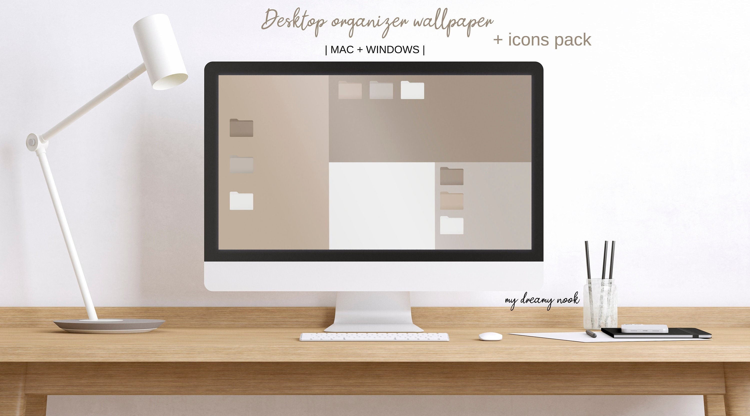 Aesthetic Organizer Desktop Wallpaper Minimalist Laptop - Etsy Canada