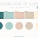 Aesthetic Desktop Icons Teal Desktop Folders Desktop Organizer Folders ...