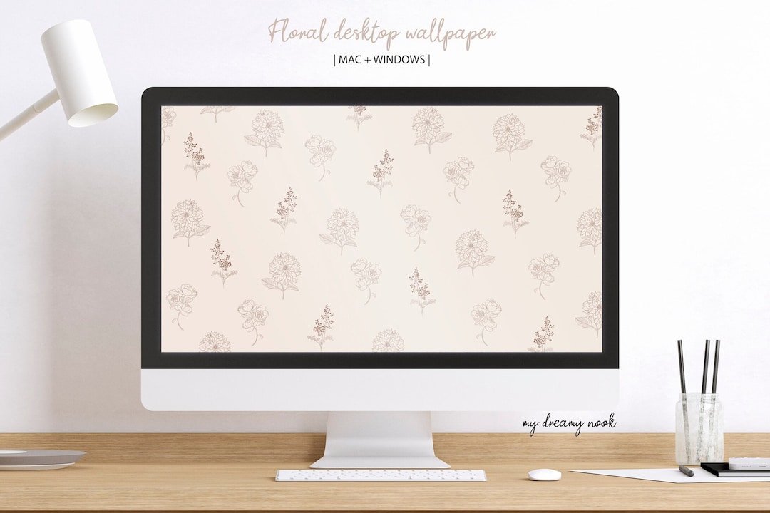 Flowers Desktop Wallpaper | Neutral Desktop Background | Botanical ...