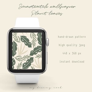 Plant Leaves Watch Lock Screen Apple Watch Face Wallpaper Smartwatch ...