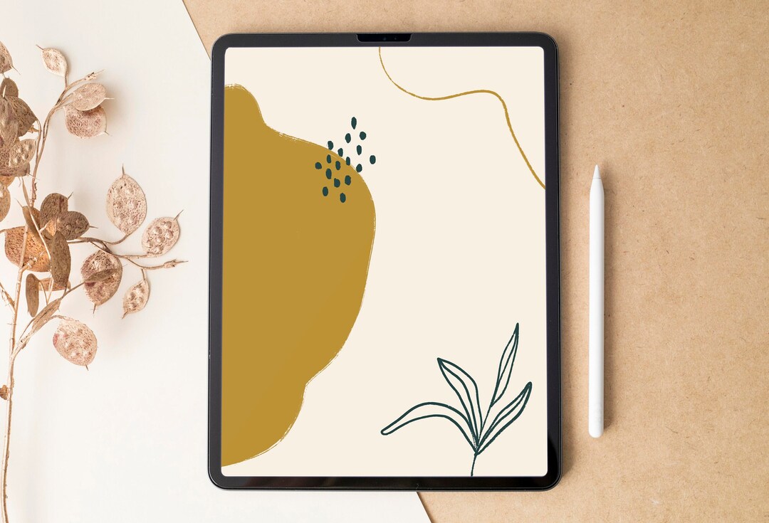 Boho Abstract iPad Wallpaper | Minimal Home Screen iPad Background ...