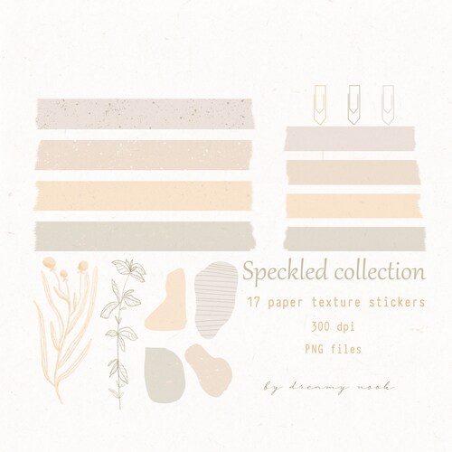 Digital Washi Tape Clipart Neutral Digital Stickers Download | Etsy