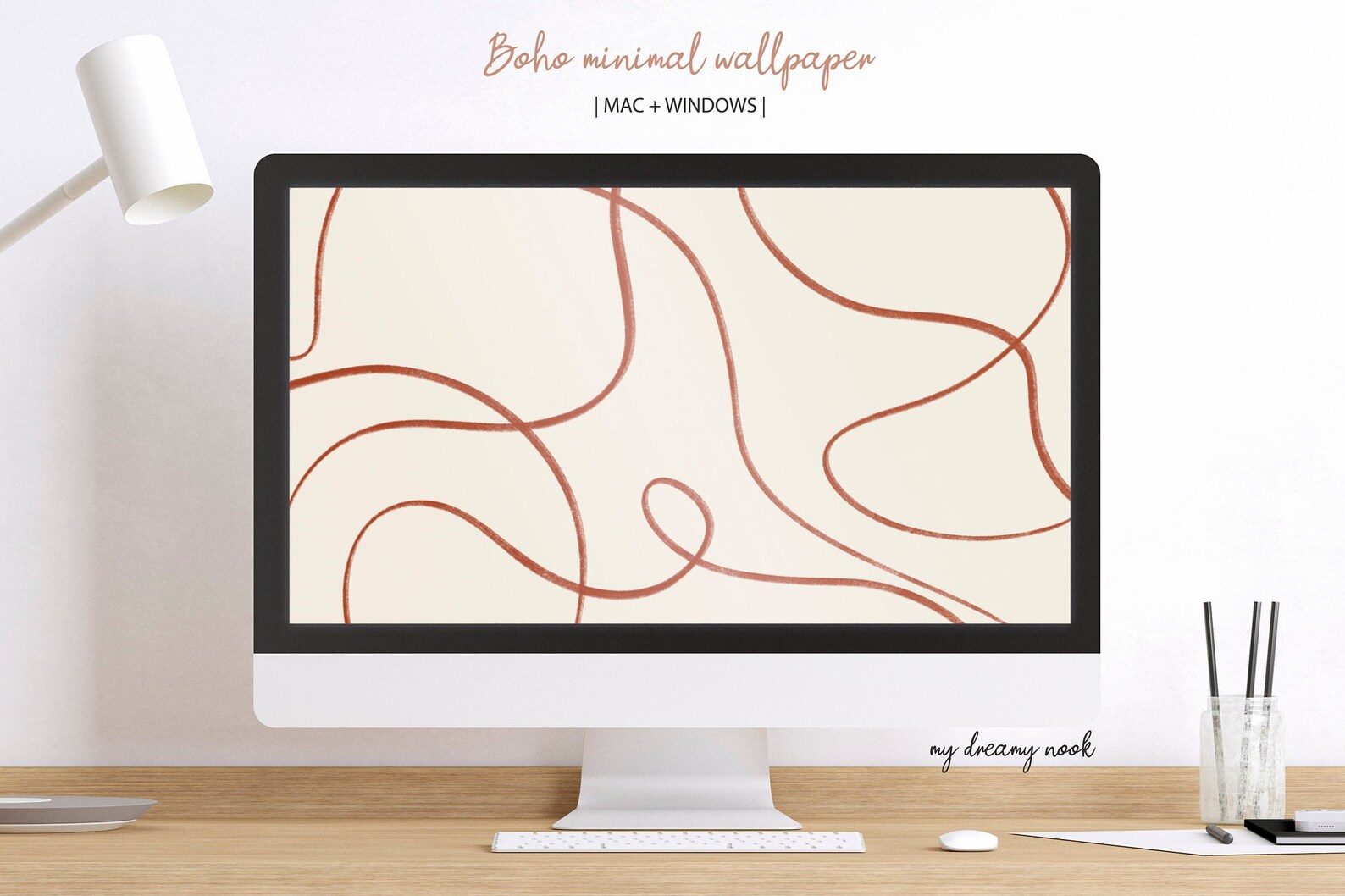 Boho Desktop Wallpaper | Minimalist Screensaver - Etsy Canada