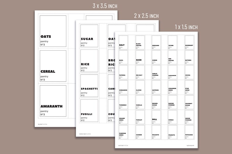 Minimalist Labels Template Pantry Labels Template Editable - Etsy