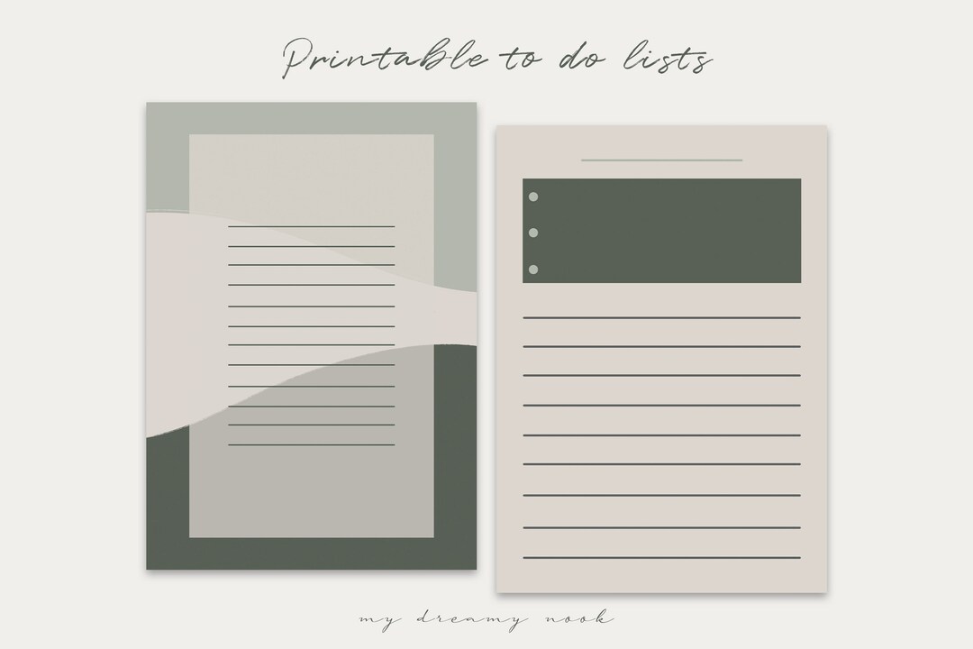 Printable Planner Notepad to Do List Printable Daily Checklist Task ...