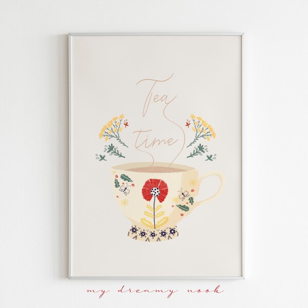 Tea Time Poster - Etsy