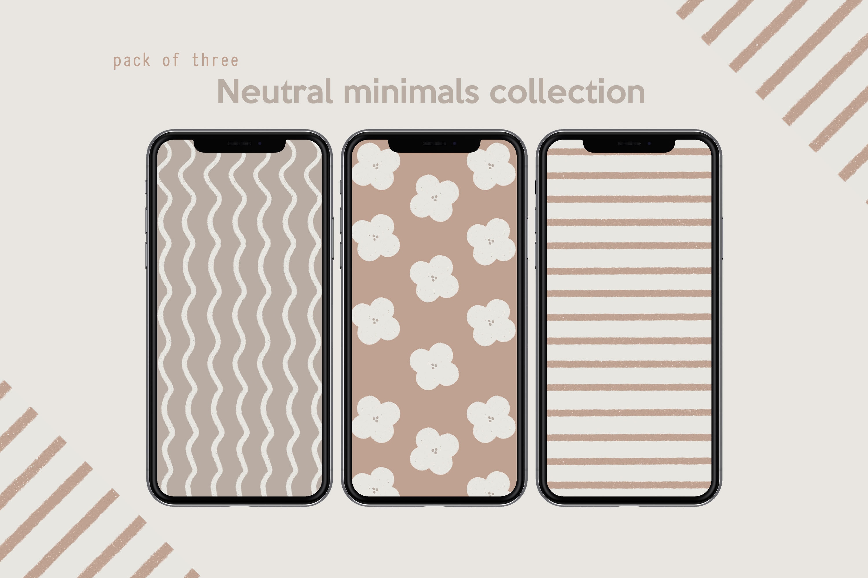 Minimal Phone Wallpapers Neutral Iphone Lock Screen Beige - Etsy UK