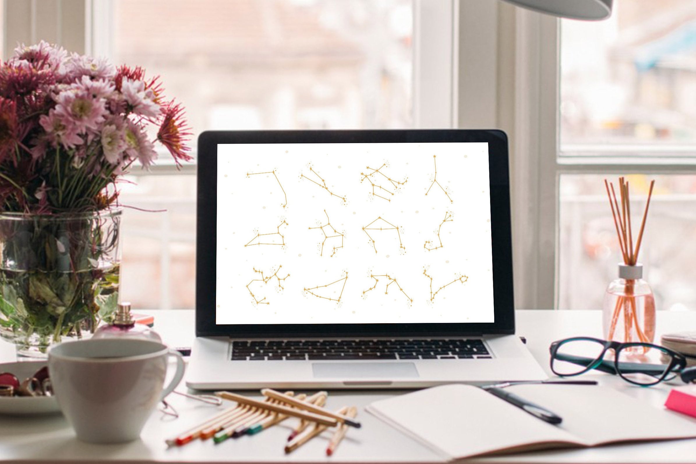 Astrology Desktop Wallpaper Zodiac Desktop Background - Etsy