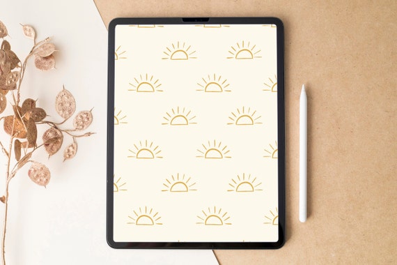 Boho Tablet Lock Screen Sun Wallpaper Minimal Ipad - Etsy