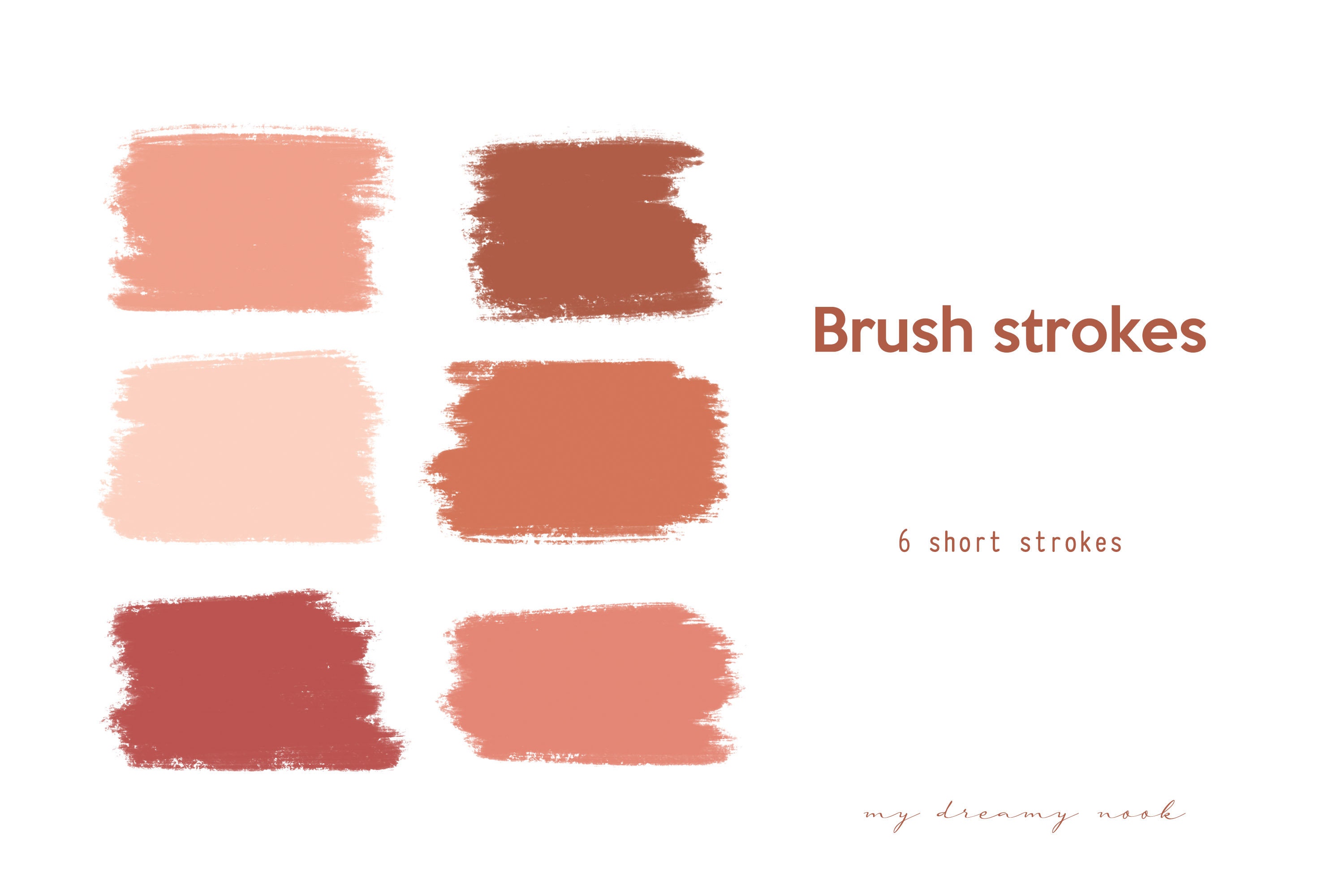 Brush Strokes Clip Art Digital Planner Boho Stickers Boho - Etsy