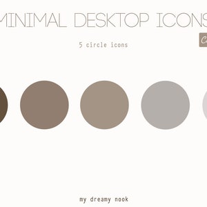 Brown Desktop Icons Aesthetic Folder Icons MAC Folder Icons Minimal ...