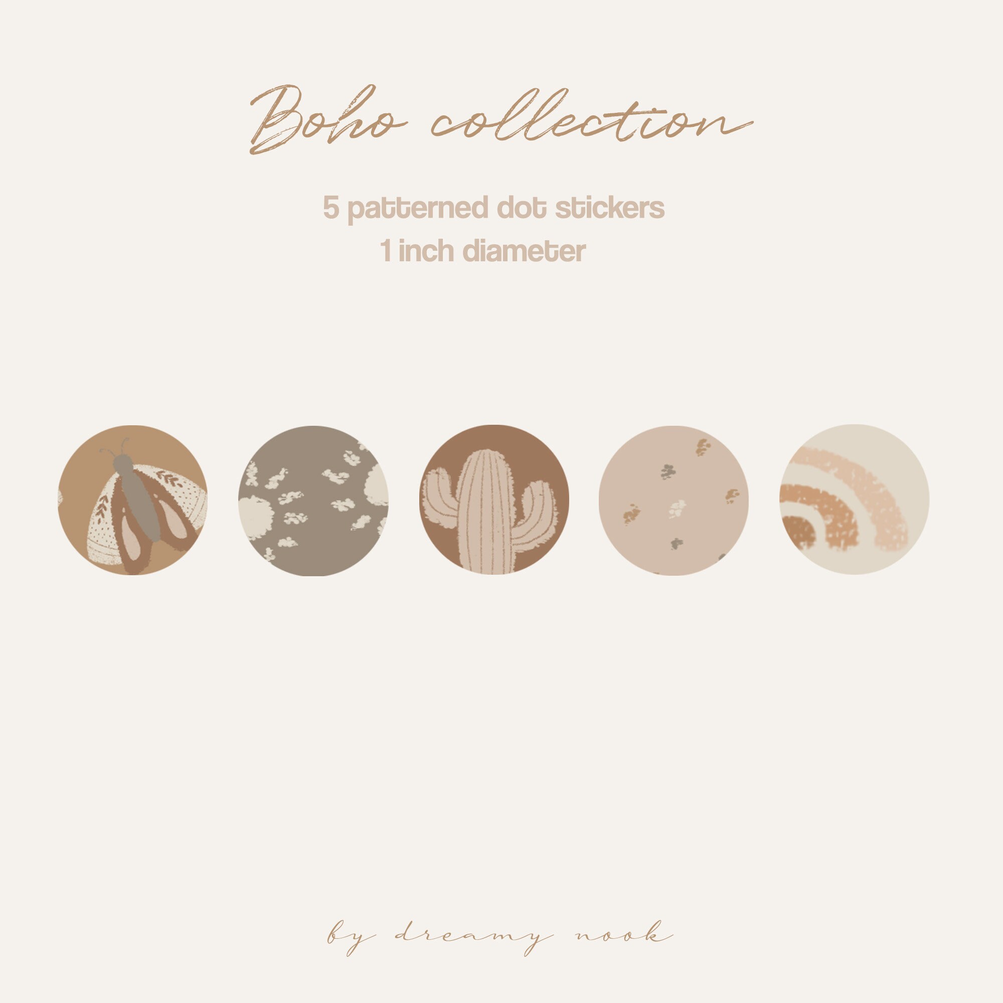 Digital Washi Tape Stickers Boho Planner Sticker Set - Etsy