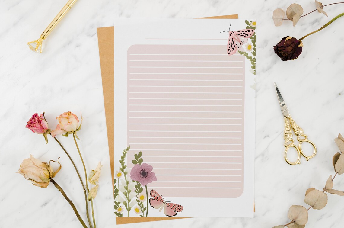 Printable Notepad Floral Boho Stationery Memo Pad Download - Etsy UK