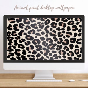 Leopard Print Desktop Wallpaper | Animal Print Background - Etsy