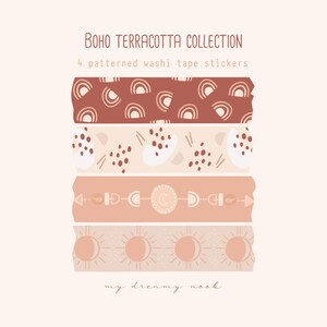 Boho Digital Stickers Abstract Planner Sticker Set Digital Journal ...