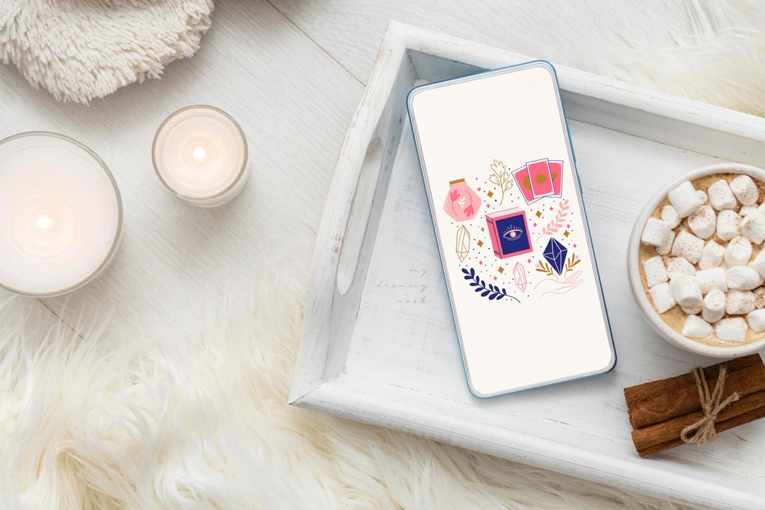 Witchy iPhone Wallpaper Halloween Lock Screen Wallpaper Magical Phone ...