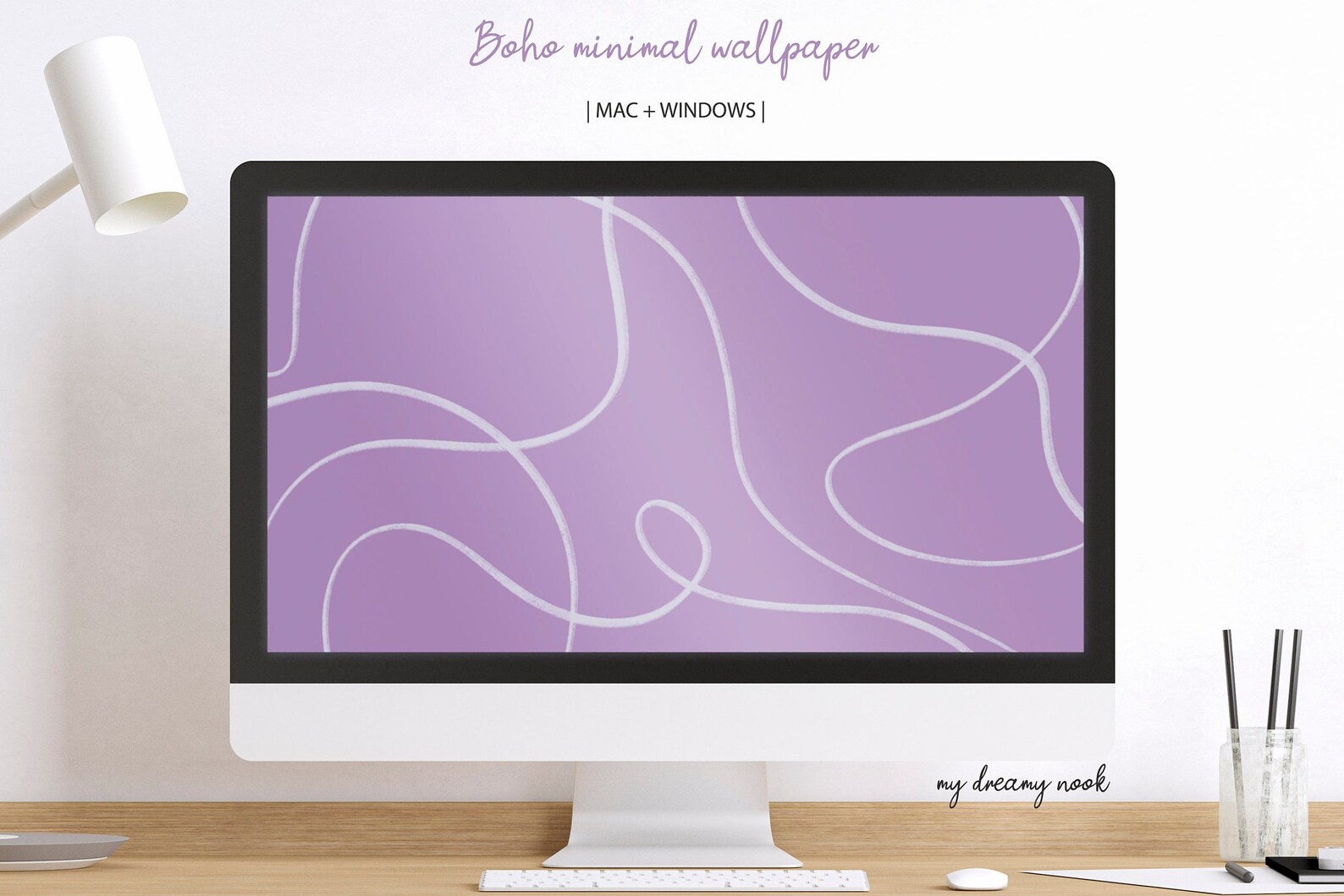 Purple Aesthetic Desktop Wallpaper | Minimal Desktop Background | Cute ...
