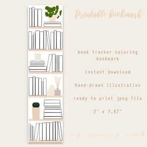 Book Tracker Bookmark Printable Bookmark DIY Bookmark Reading Tracker ...