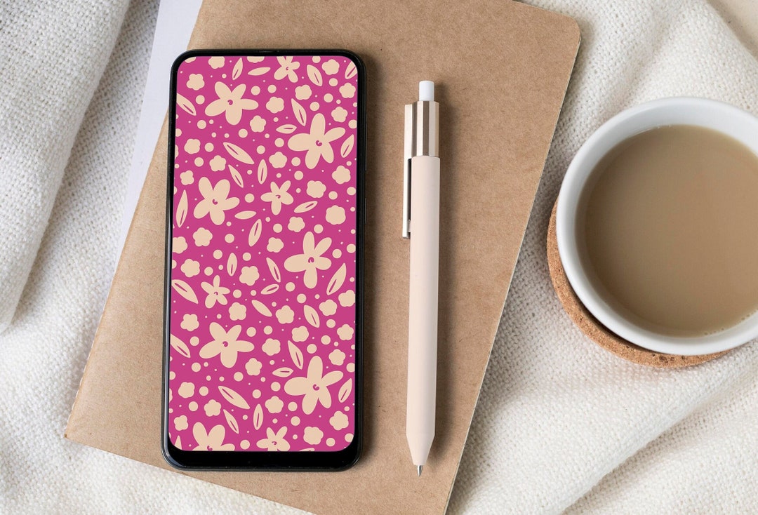 Floral Phone Wallpaper | Hot Pink Lock Screen | Flowers iPhone Home ...