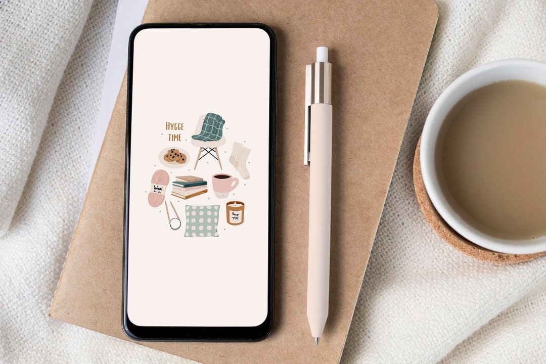 Hygge Phone Lock Screen Cozy Time Wallpaper Autumn Phone - Etsy