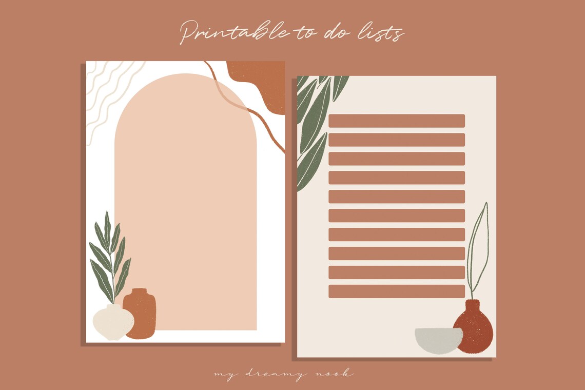 Printable Boho Notepad Daily Planner Printable Boho to Do - Etsy