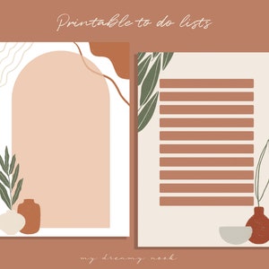 Printable Boho Notepad Daily Planner Printable Boho to Do List Daily ...