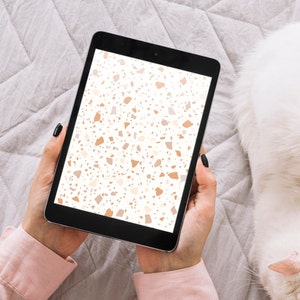 Terrazzo iPad Wallpaper Boho Tablet Home Screen Trendy Tablet ...