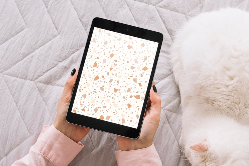 Terrazzo Ipad Wallpaper Boho Tablet Home Screen Trendy | Etsy