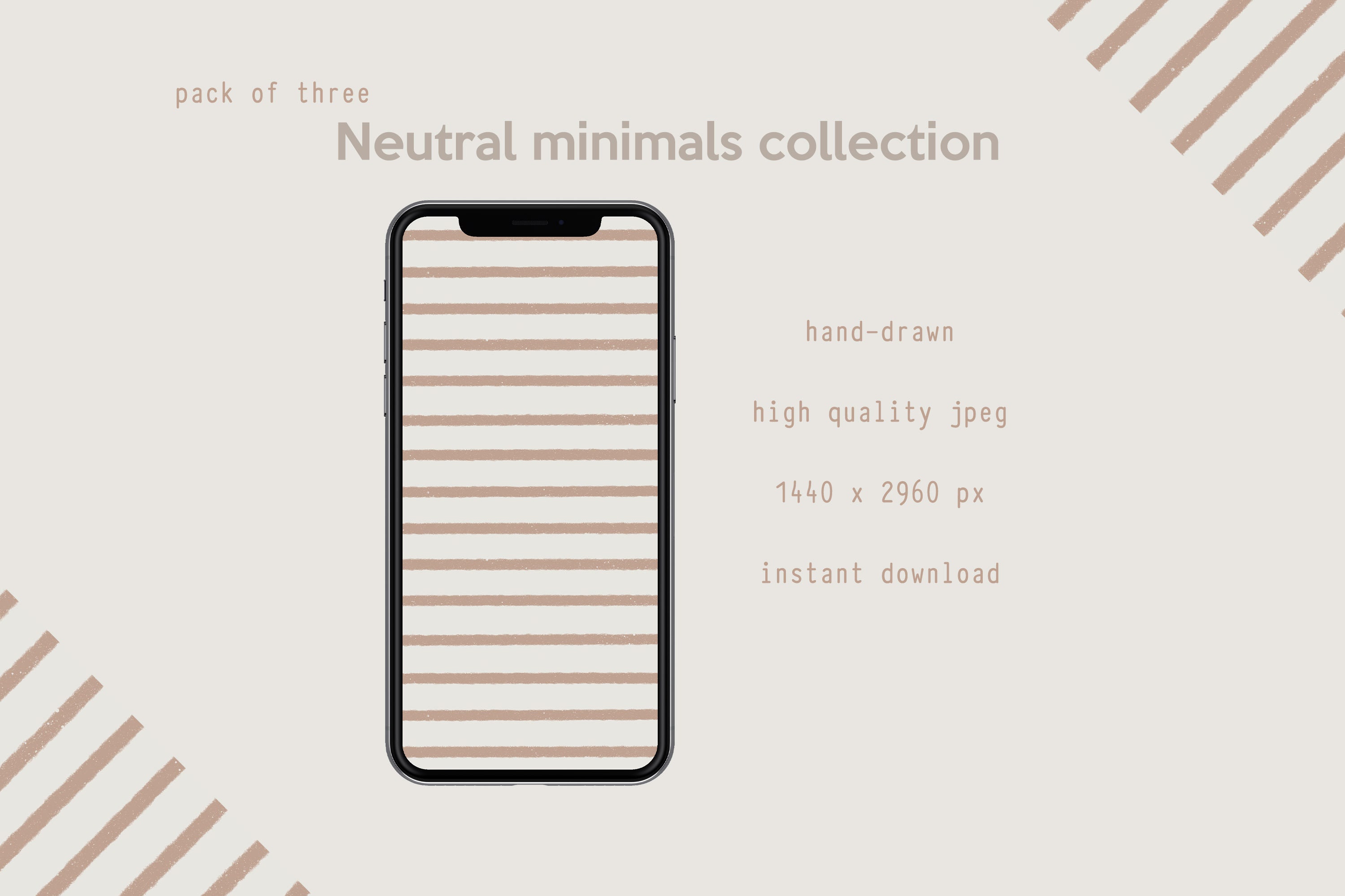 Minimal Phone Wallpapers Neutral Iphone Lock Screen Beige - Etsy UK